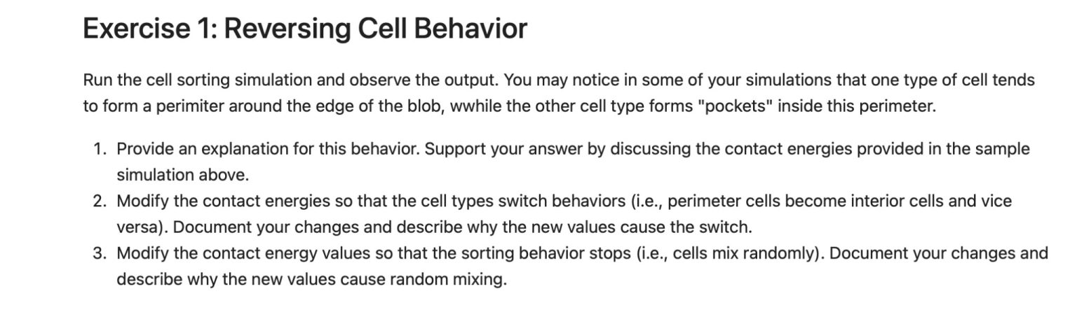 Cell Modeling in Jupyter Notebook using CompuCell3D - Micro Nano Technology Education Center